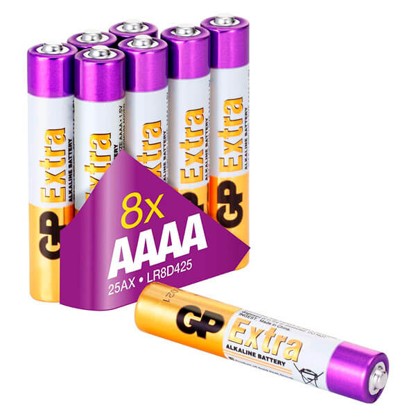 AAAA batterier / 8 stk /LR61 / GP EXTRA